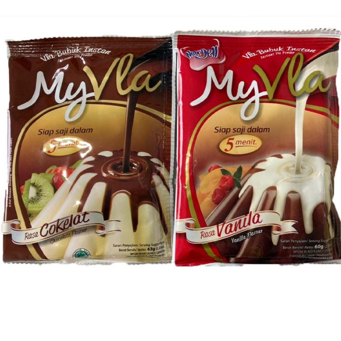 Jual Nutrijell My Vla / Vla Pudding Instant Rasa Vanila / Coklat 60gr ...