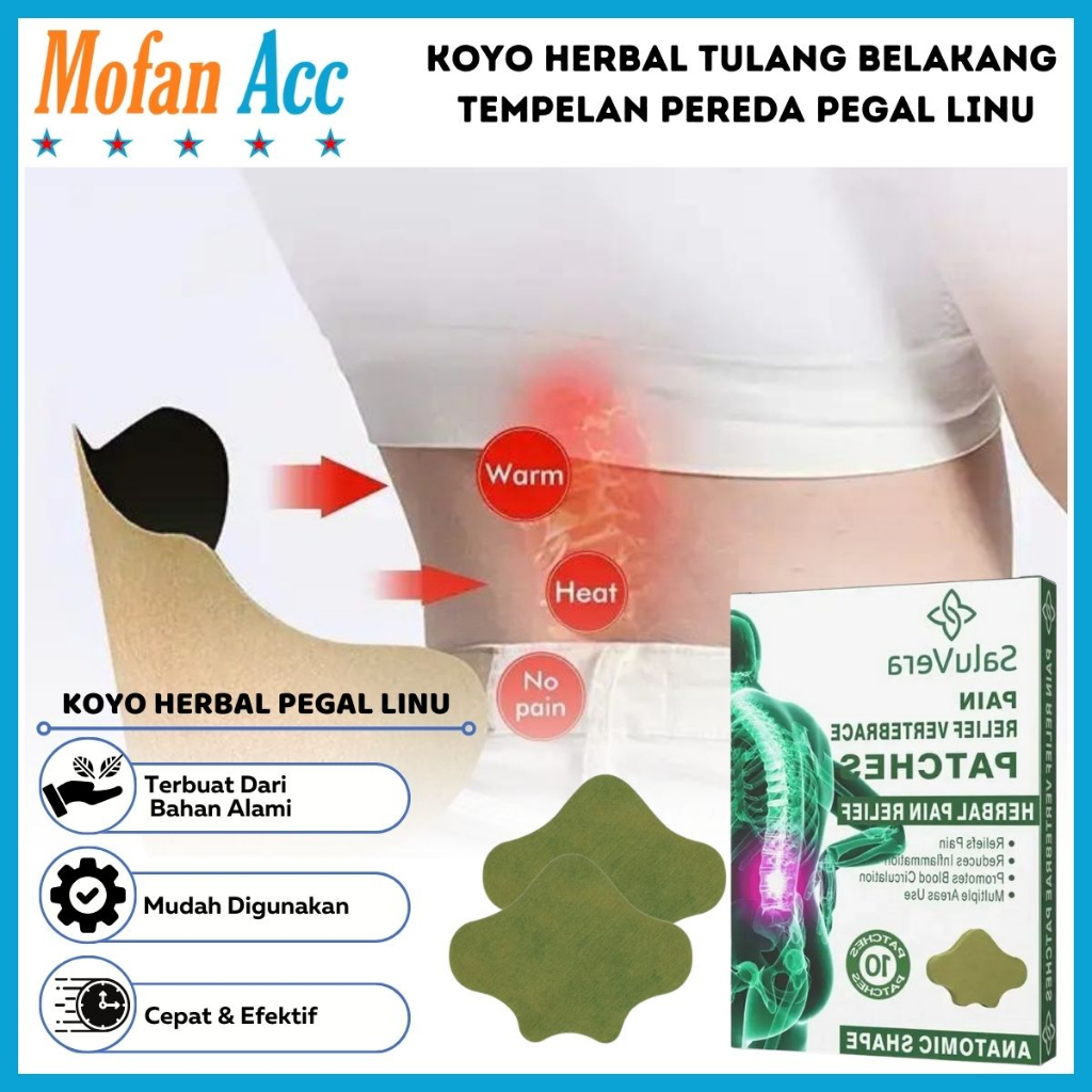 Jual Koyo Herbal Pain Relief Isi 10 Pads Sakit Pinggang Tulang Belakang ...