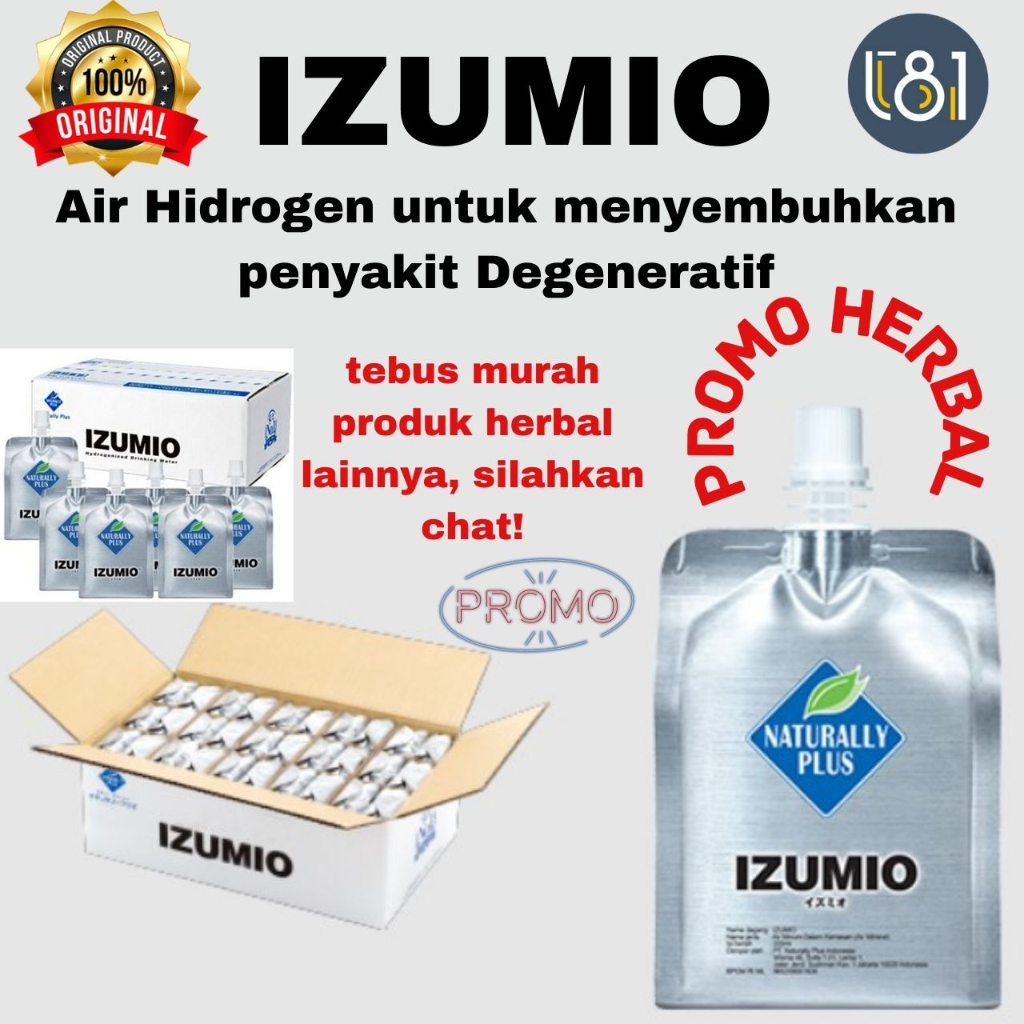 Jual IZUMIO Air Hidrogen Murni 100% ORIGINAL BTL HYDROGEN FREE 1 PACK ...