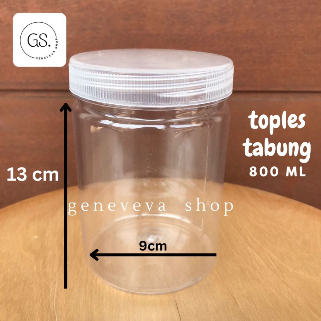 Jual Toples tabung 800ml / toples jar plastik 800ml | Shopee Indonesia