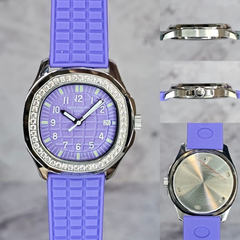 Jual Jam Ladies PP Aquanaut Silver Diamond Bezel | Shopee Indonesia