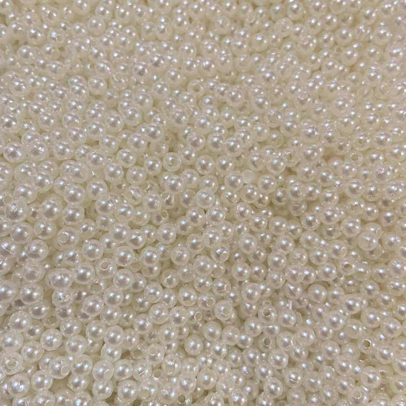 Jual [10g] manik manik mutiara 4mm putih gading | Shopee Indonesia