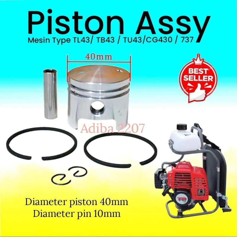 Jual Piston kit mesin semprot hama blower kabut 737 2 tak | ring set ...