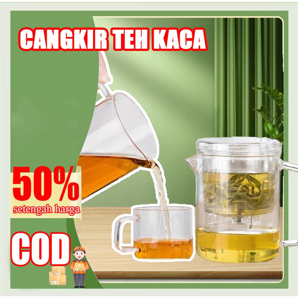 Jual Teko Teh dengan Set Teh Kaca Filter Set Teh Kaca Tahan Panas ...