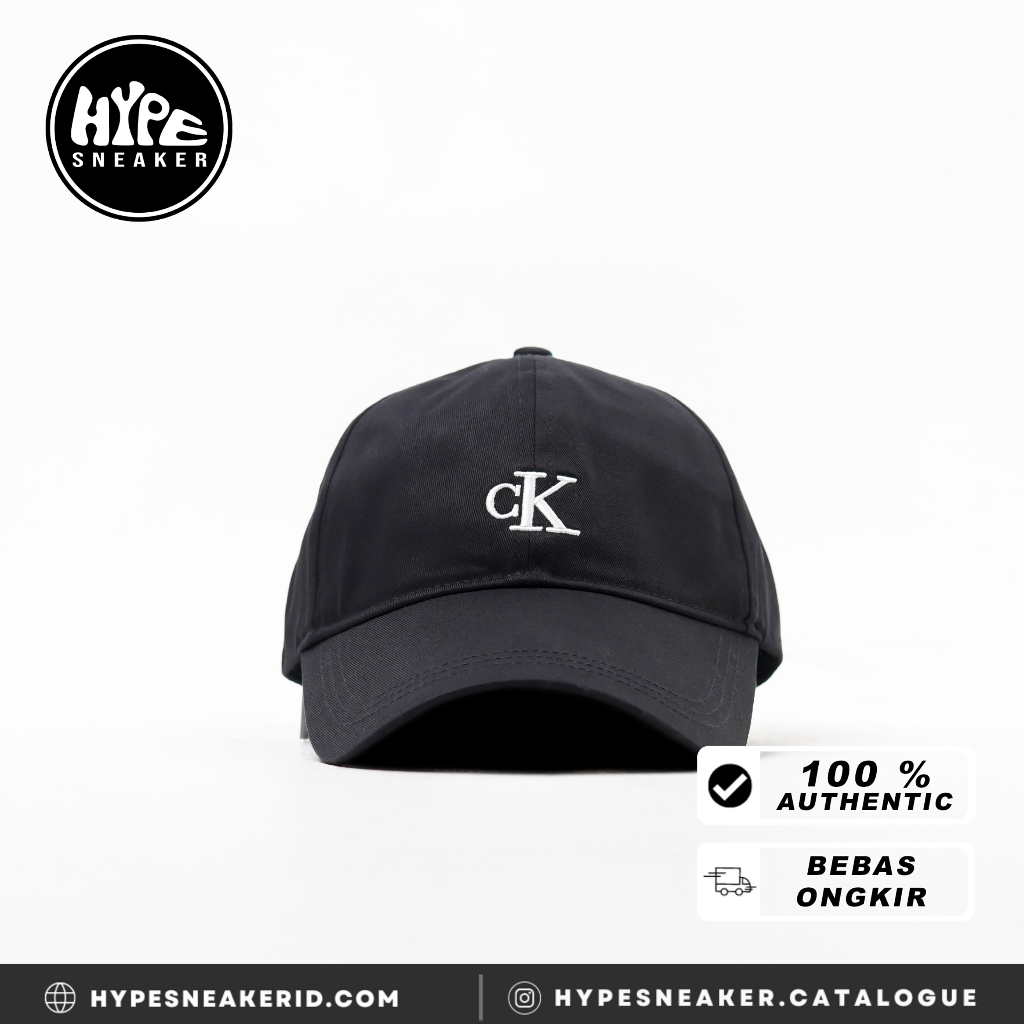 Jual Topi CALVIN KLEIN CK LOGO WHITE BLACK CAP - OS ADJST 100% ORIGINAL ...
