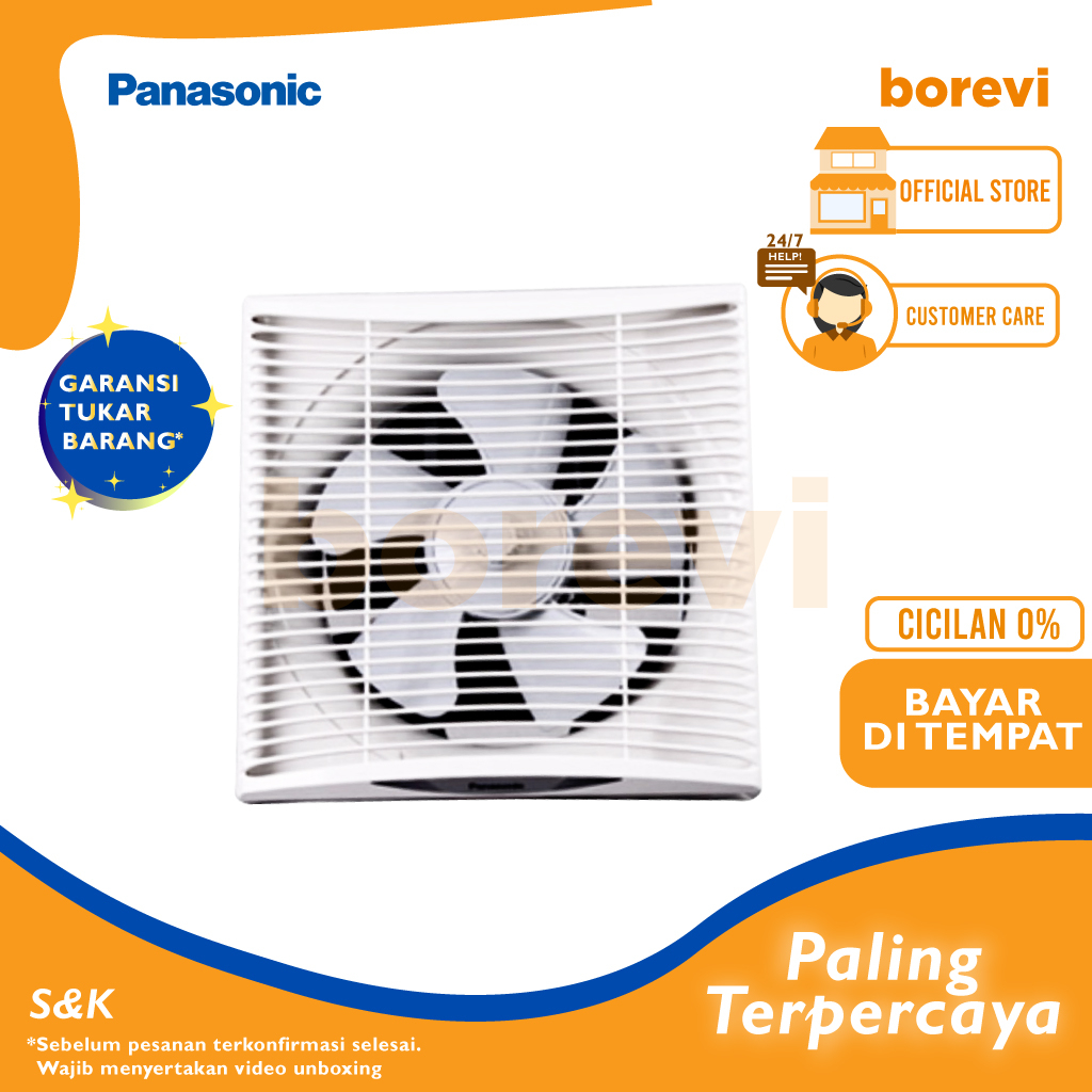 Jual Panasonic Exhaust Fan Plafon Dinding 15 20 25 Tgu Run Kipas Exhaustfan Hexos 6 8 10 Inch ...