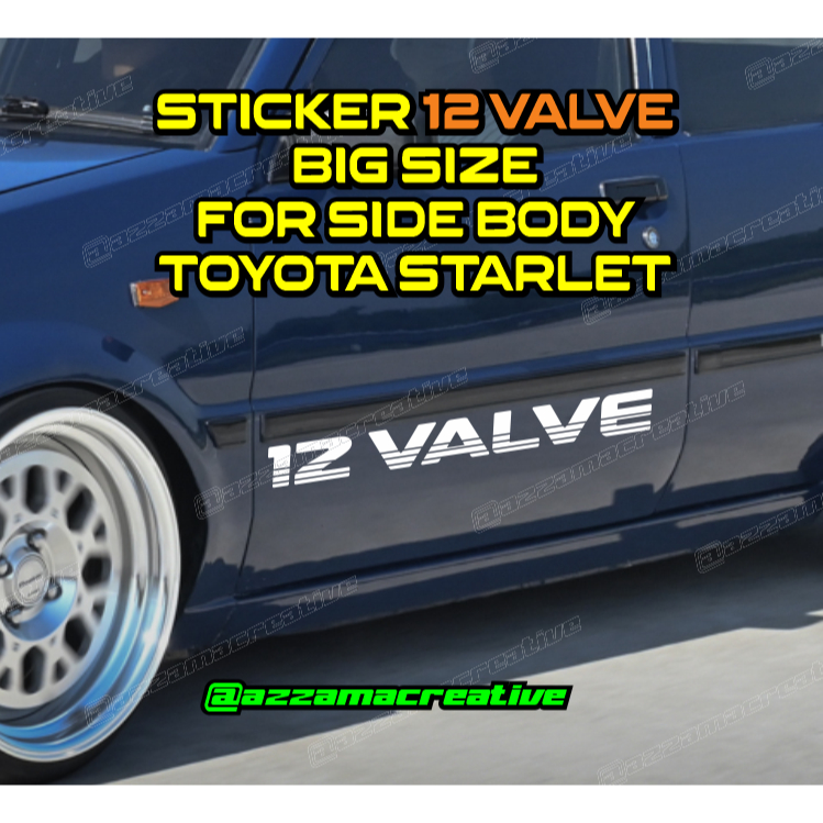 Jual Sticker Toyota Starlet 12 VALVE Big for side body | Shopee Indonesia