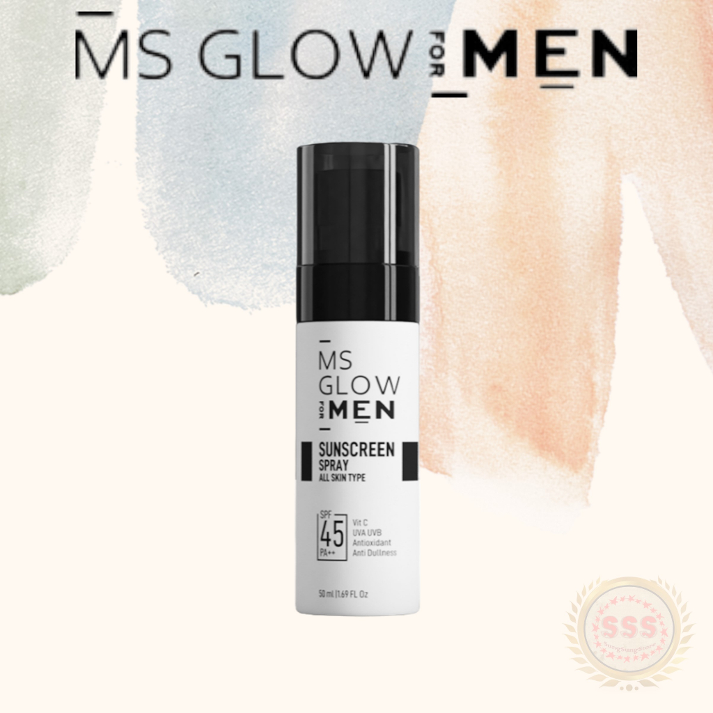 Jual MS GLOW FOR MEN Sunscreen Spray 50ml | Shopee Indonesia