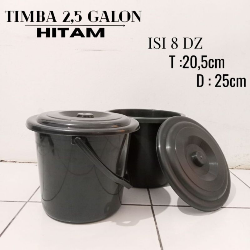 Jual Timbo 2.5 galon + tutup hitam dan warna / ember timba hajatan ...