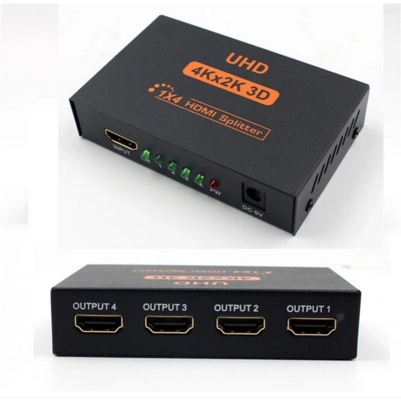 Jual HDMI SPLITTER 4 PORT (1 INPUT 4 OUTPUT ) | Shopee Indonesia