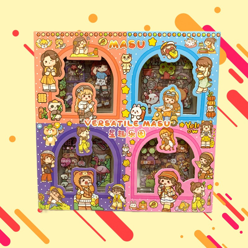 Jual Stiker Masu Mochi 100 Lembar Sticker Lucu Viral Aesthetic/Stiker ...