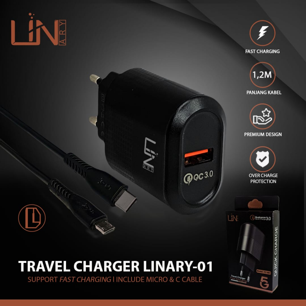 Jual Travel Adapter Fast Charging Linary 01 | Shopee Indonesia
