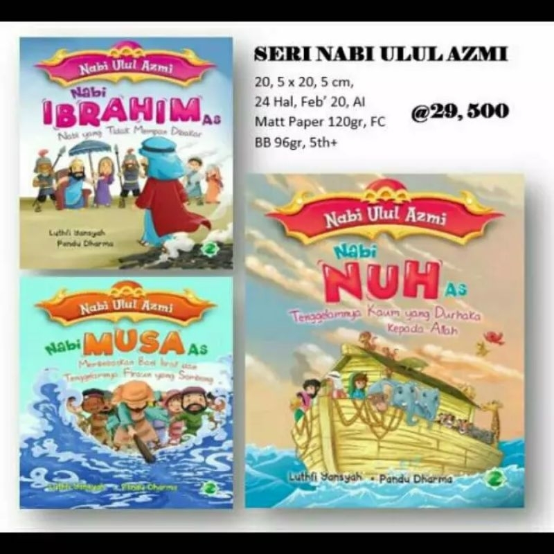 Jual Buku cerita anak islami Seri nabi Ulul Azmi | Shopee Indonesia