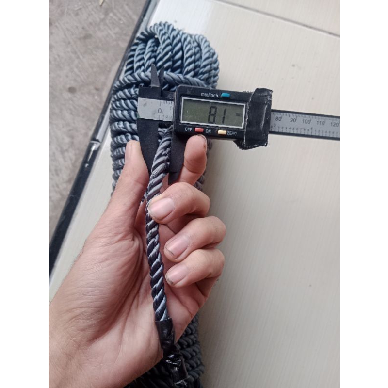 Jual Tali kain poliester 8mm/30 meter warna shadow grey | Shopee Indonesia