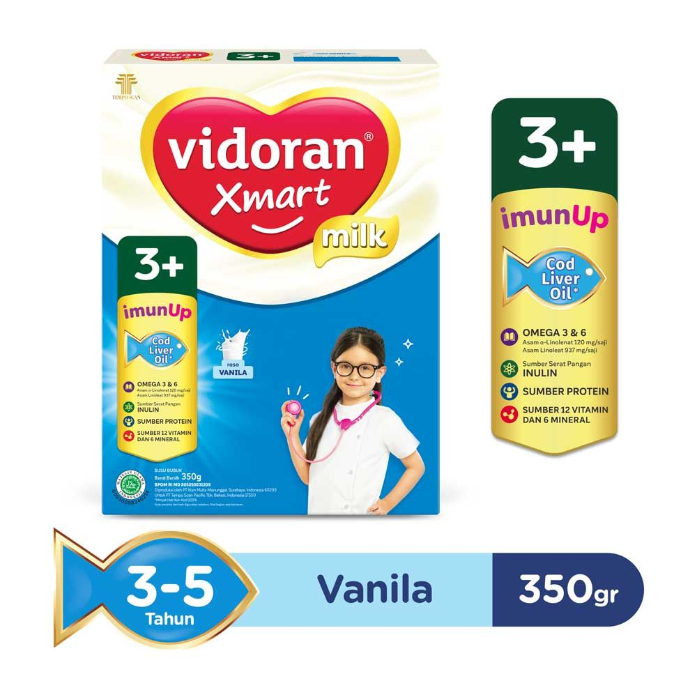 Jual vidoran Xmart 3+ 350gr Susu Formula Pertumbuhan Anak 3-5 Tahun ...