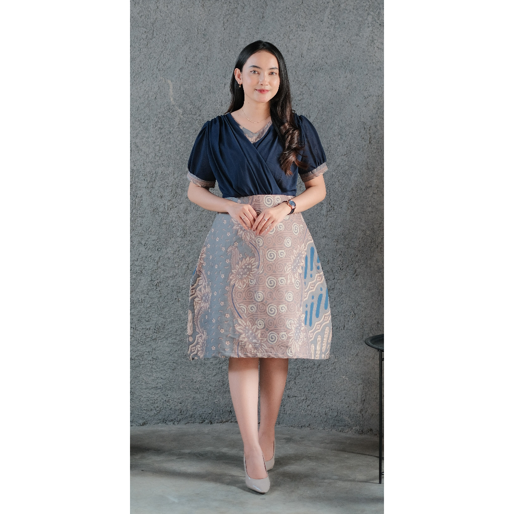 Jual Motif Lily |Dress Batik Nisa Fashion Lapis Full Tricot Premium ...