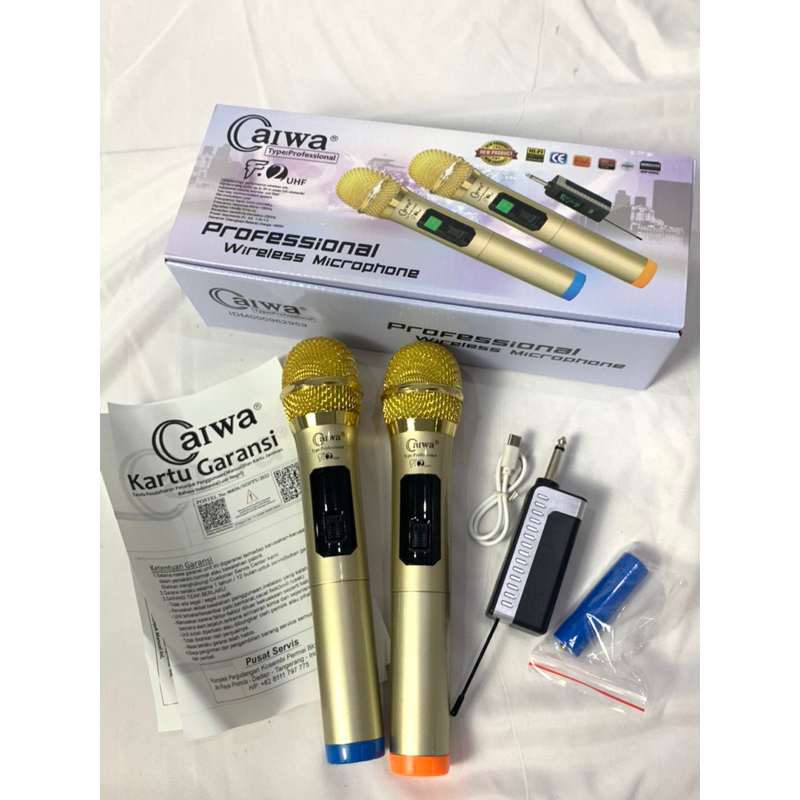 Jual HF_ELECTRONIC CAIWA F.2 UHF WIRELESS MICHROPHONE MIC VOKAL MIC ...