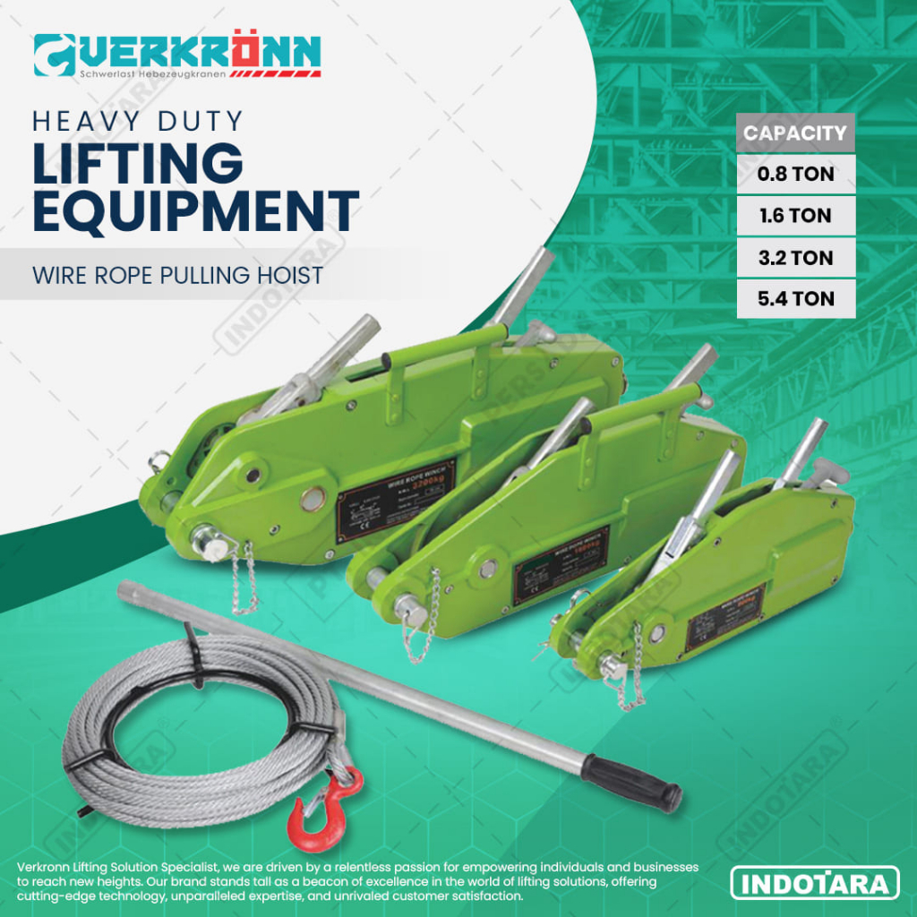 Jual Verkronn Wire Rope Pulling Hoist 20 Meter | Shopee Indonesia