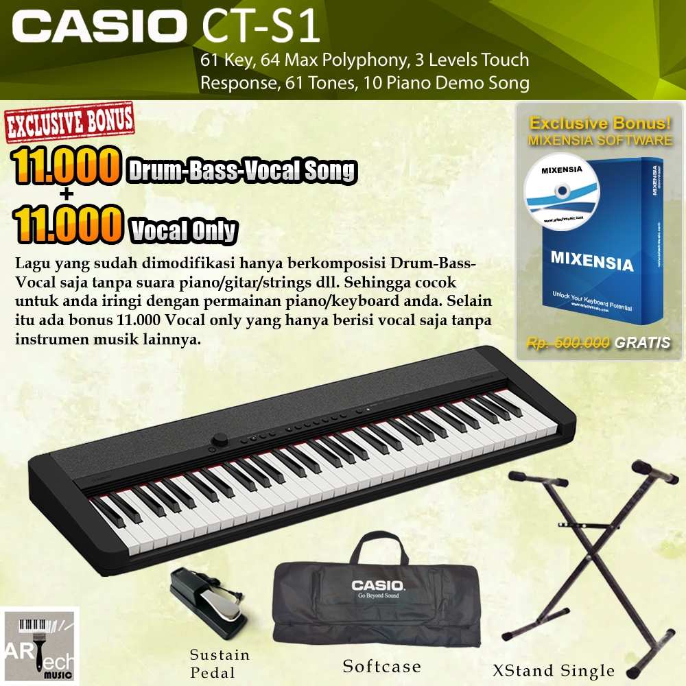 Jual Keyboard Casio CT S1/ CTS1 / CTS 1 Garansi Resmi | Shopee Indonesia