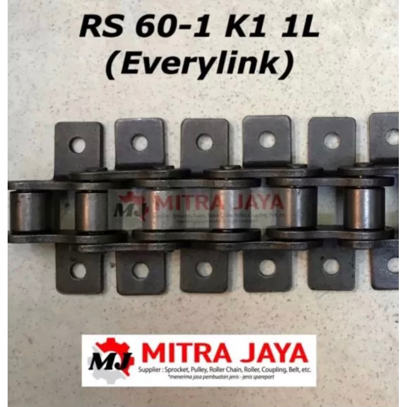 Jual RANTAI KUPING RS 60 - 1 K1 1L ROLLER CHAIN SINGLE ATTACHMENT | Shopee Indonesia