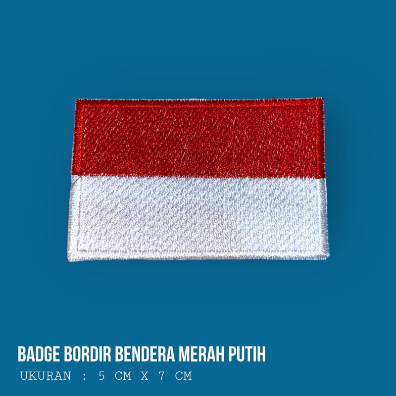 Jual BADGE BORDIR BENDERA MERAH PUTIH 5 CM X 7 CM | Shopee Indonesia