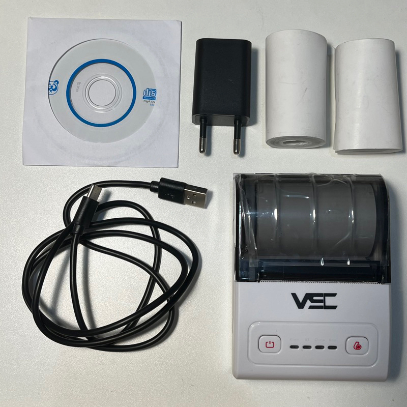 Jual thermal printer vsc mp-58c / cetak struk resi barcode | Shopee ...