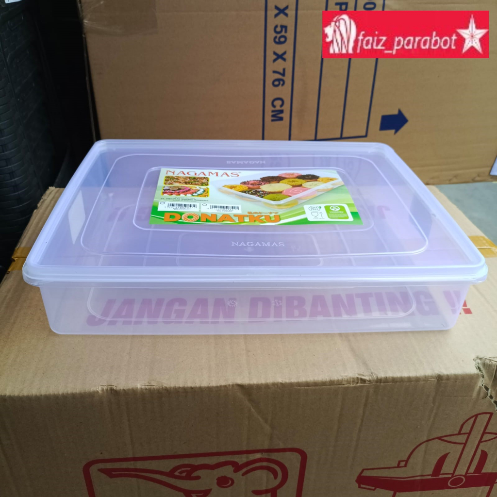 Jual Tempat kotak donat plastik / Kotak box penyimpanan donat | Shopee Indonesia