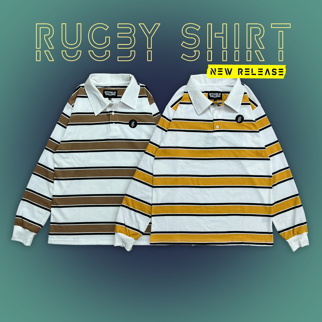 Jual MOTHERLINE RUGBY TSHIRT POLO KAOS KERAH Pria Wanita Lengan Panjang ...