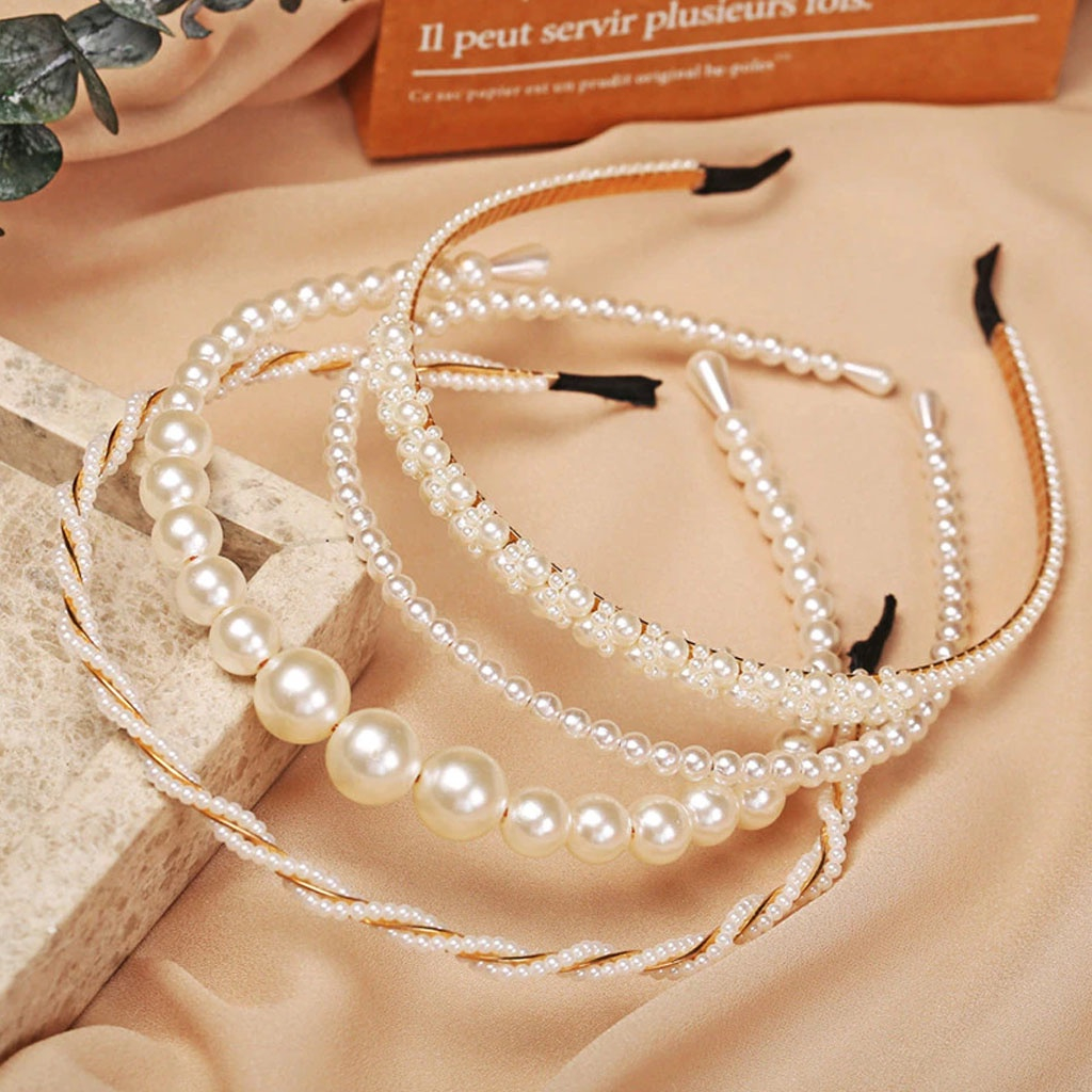 Jual Bando H552 Mutiara Korea Pearl Fashion Headband Bandana Wanita ...