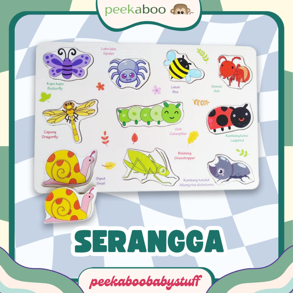 Jual PUZZLE KAYU KNOB MAINAN EDUKASI ANAK DENGAN BACKGROUND - TEMA ...