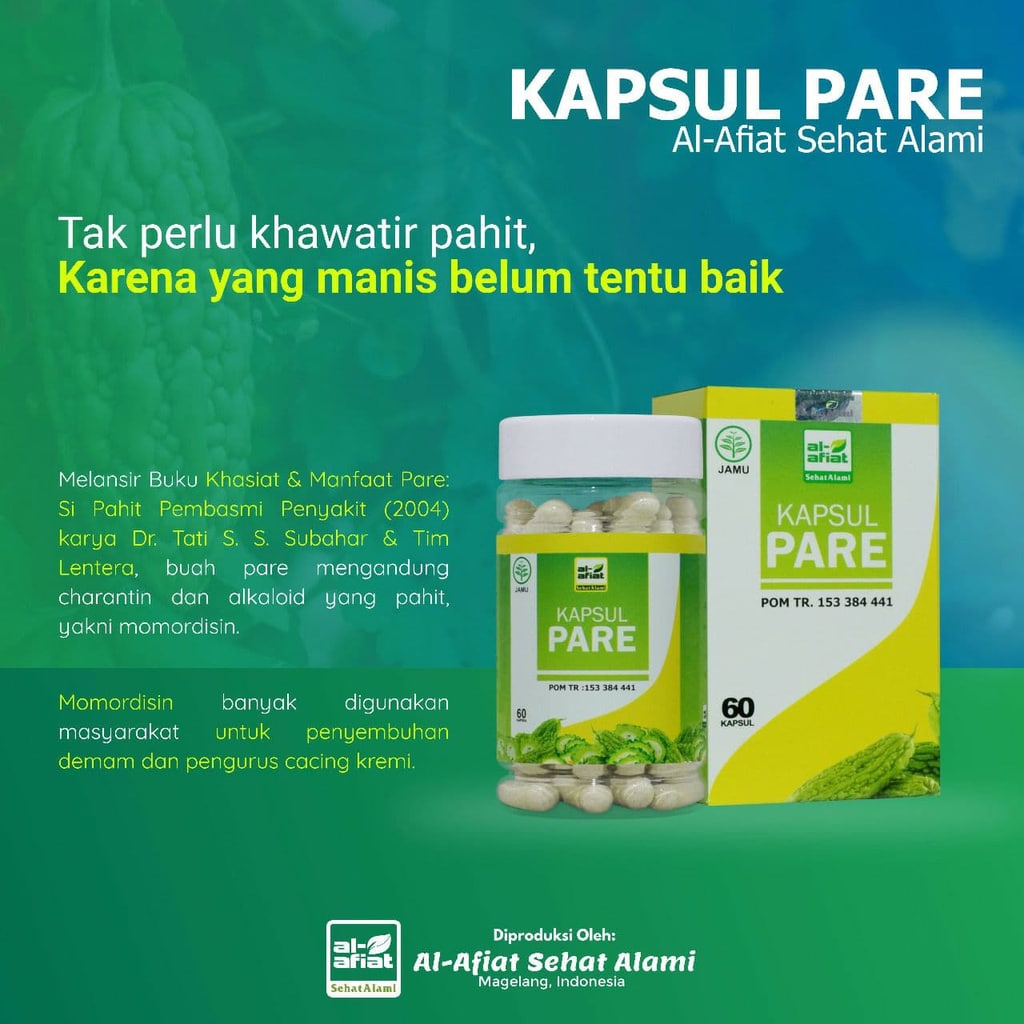 Jual Kapsul Ekstrak Pare Al afiat Herbal Diabetes 60 kapsul | Shopee ...