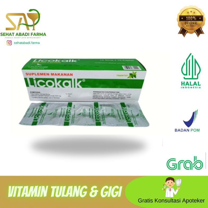Jual Licokalk 500 mg @10 Kaplet | Shopee Indonesia