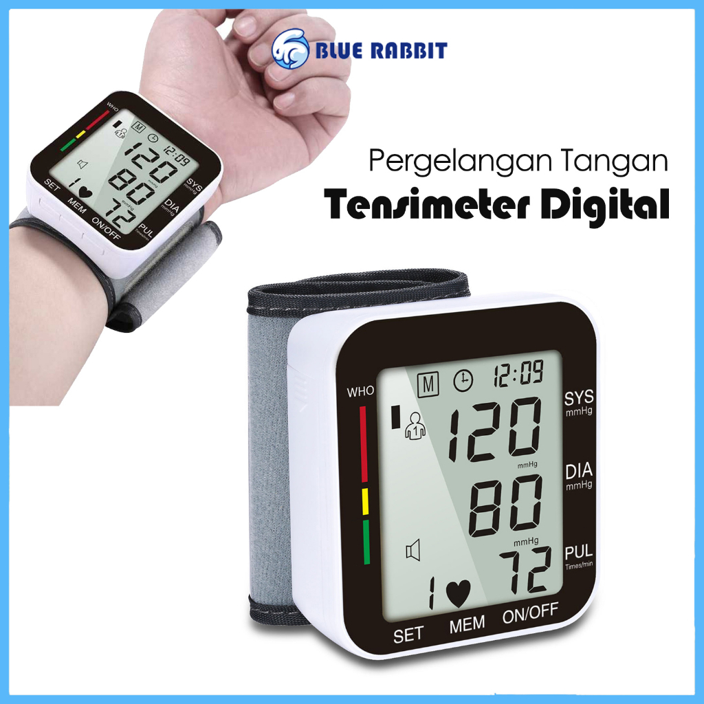 Jual BlueRabbit Tensimeter Digital Alat Tensi Darah / Pengukur Tekanan ...