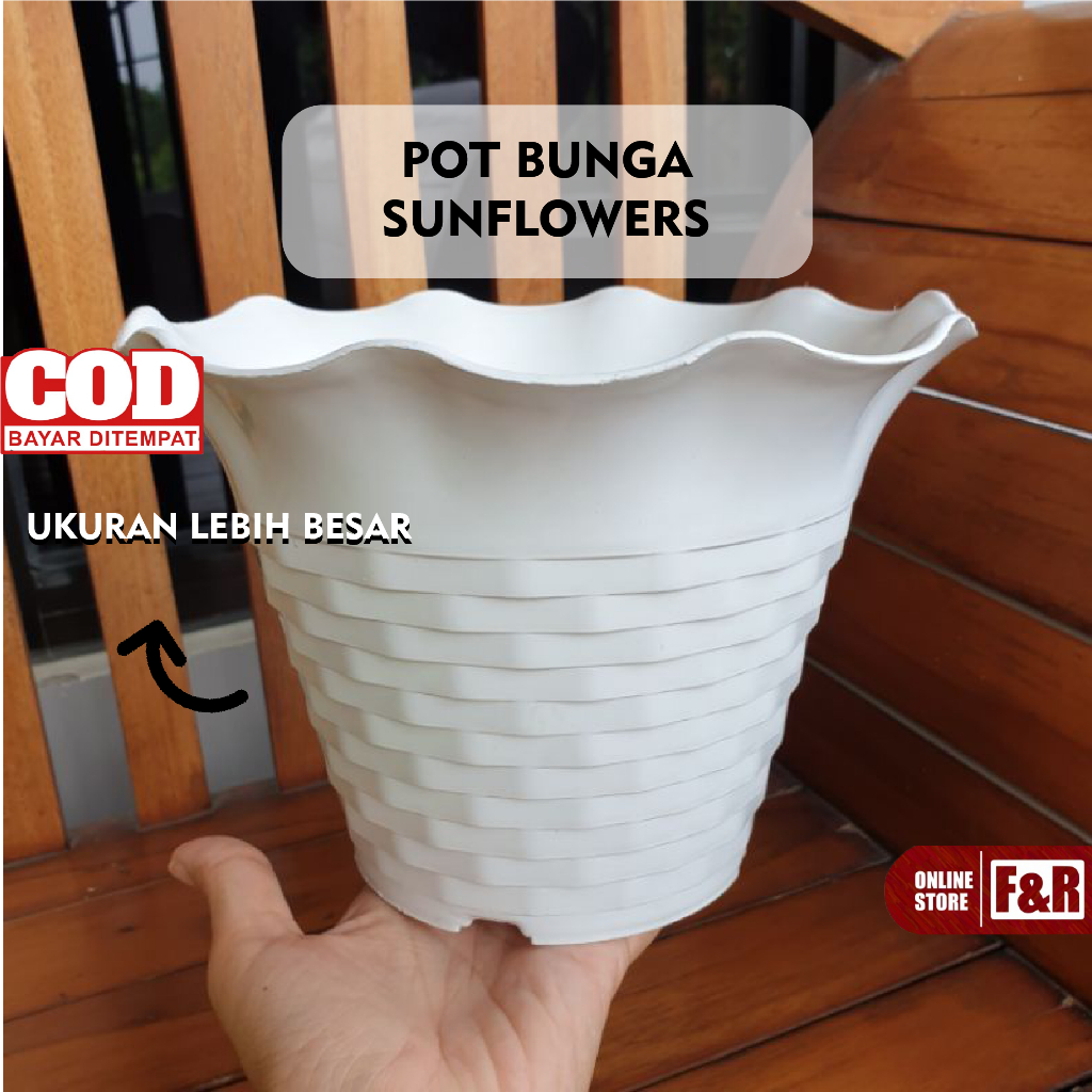 Jual Pot Bunga Sunflower Plastik Pot Bunga Cantik Murah Tebal Dan Kuat ...
