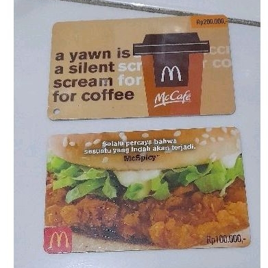 Jual mcd mcdonald gift card kartu | Shopee Indonesia