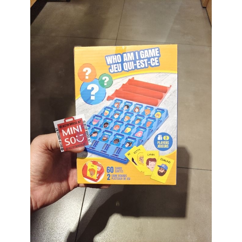 Jual MINISO 🆕 Who Am I Board Game ( 2 Game Boards 60 Cards ) | Shopee ...
