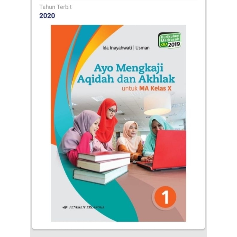 Jual ORI buku teks ayo mengkaji akidah akhlak k13 kelas 10 penerbit Erlangga | Shopee Indonesia