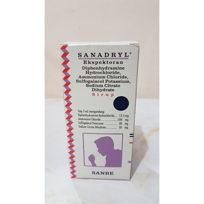Jual SANADRYL/Obat batuk berdahak 120ml | Shopee Indonesia