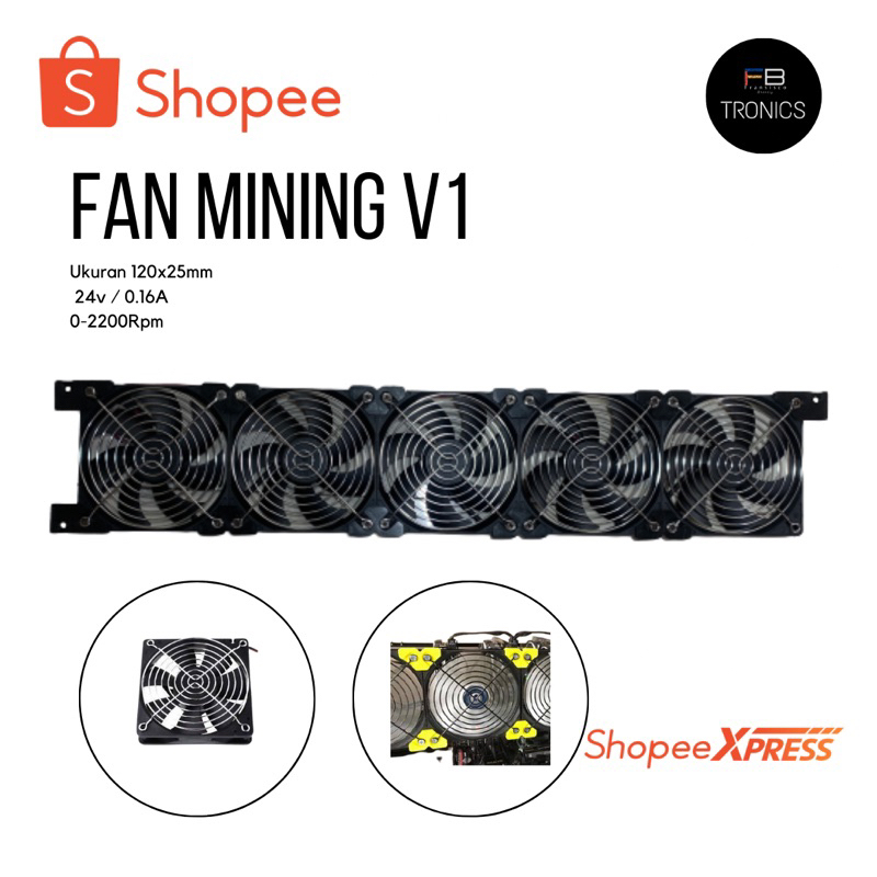 Jual fan mining v2 3800rpm 12cm 120mm cooling mining rig | Shopee Indonesia