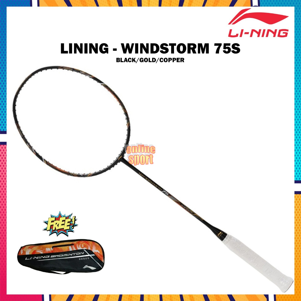 Jual LINING Windstrom Windstorm 75 S / WS 75S Raket Badminton ...