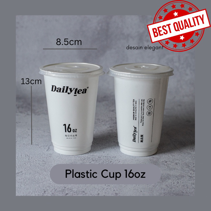 Jual Plastic Cup 16oz + tutup untuk minuman dingin Cup plastik | Shopee ...