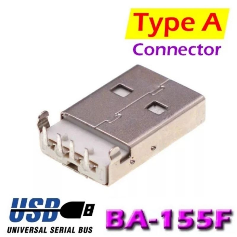 Jual USB 2.0 Male Type A Socket Connector 4 Pin G49 | Shopee Indonesia