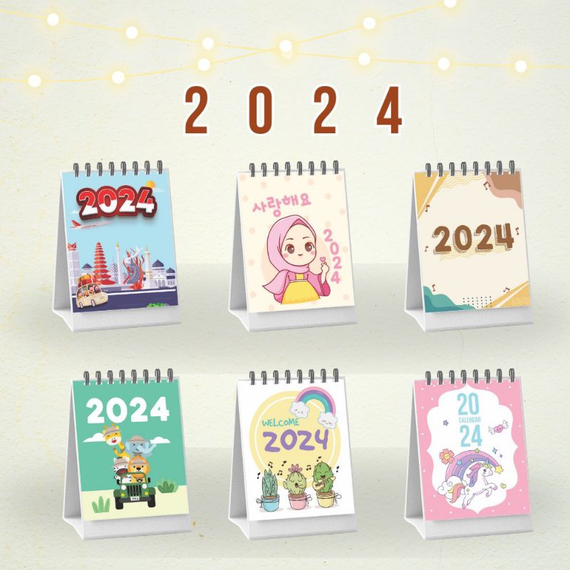 Jual KALENDER 2024 MEJA MINI KALENDER MINI KALENDER AESTHETIC LENGKAP ...