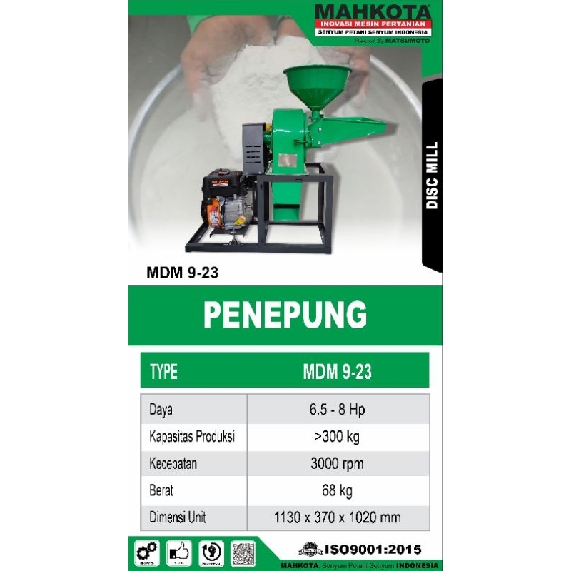 Jual Mesin Penepung Disk Mill Mahkota MDM 9-23 | Shopee Indonesia