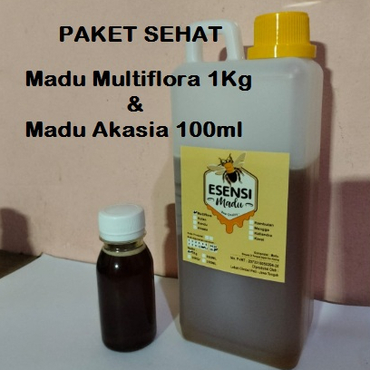 Jual Madu Multiflora 1kg + Madu Akasia 100ml Promo | Shopee Indonesia