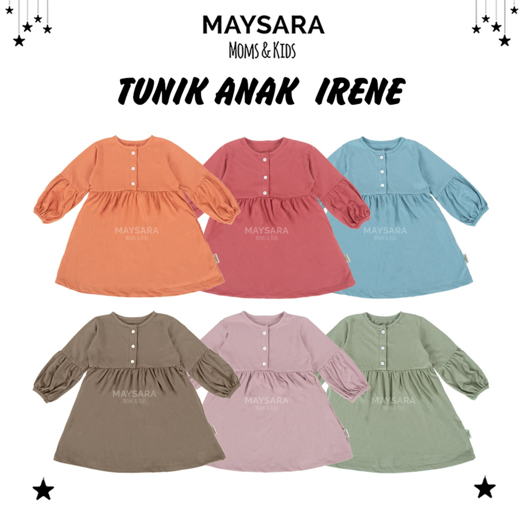 Jual Tunik Anak Irene Baju Anak Perempuan Wanita 1 2 3 4 5 Tahun ...