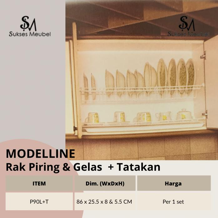 Jual MODELLINE Rak Piring & Gelas + Tatakan P90L + T | Shopee Indonesia