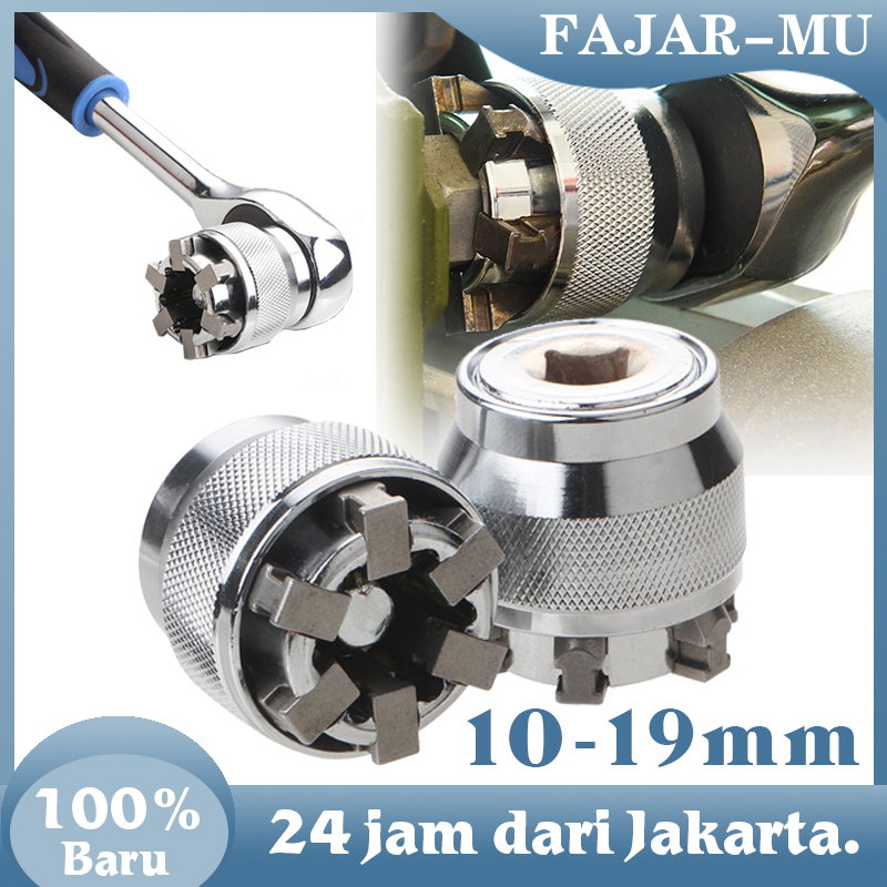 Jual Kepala Kunci Shock Pas Universal Socket Bolt Fitting Kunci Inggris Soket Ratchet Hex ...