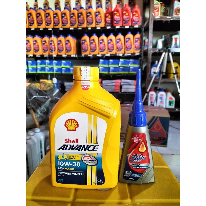 Jual Paket LENGKAP SHELL 800 ML+OLI GEAR FEDERAL 120 ML | Shopee Indonesia
