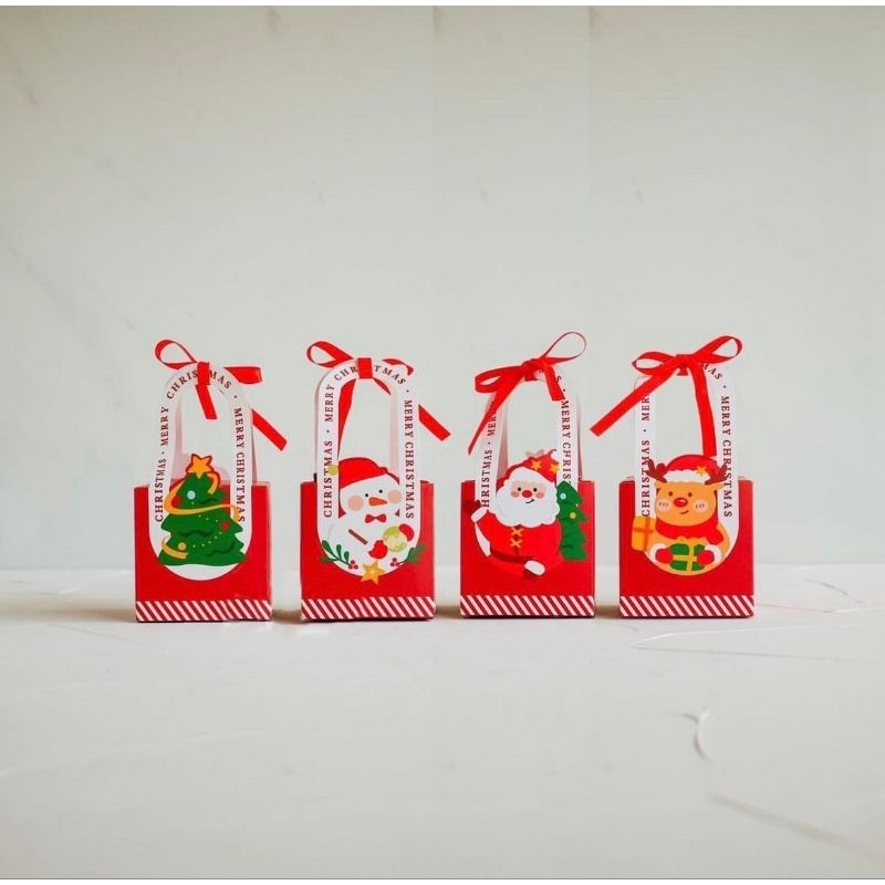 Jual small christmas box, kotak kue, cookies, permen, chocolate natal ...